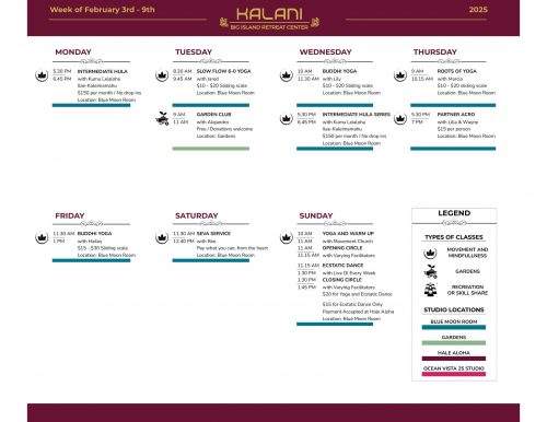 Kalani Retreat : Yoga, Dance, Arts & Events Calendar